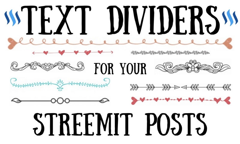 Text Dividers For Your Steemit Posts Copy And Paste — Steemit